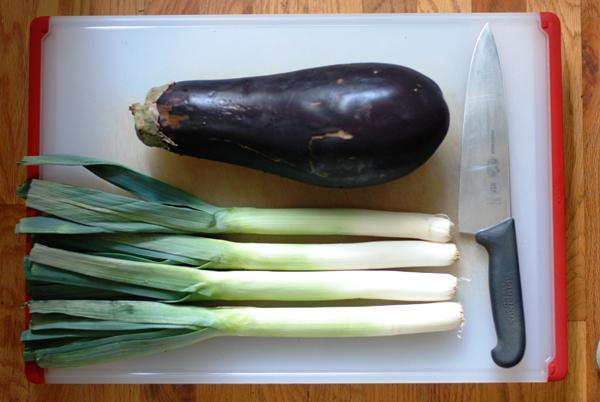 Vietnamese Roasted Leek and Eggplant Salad