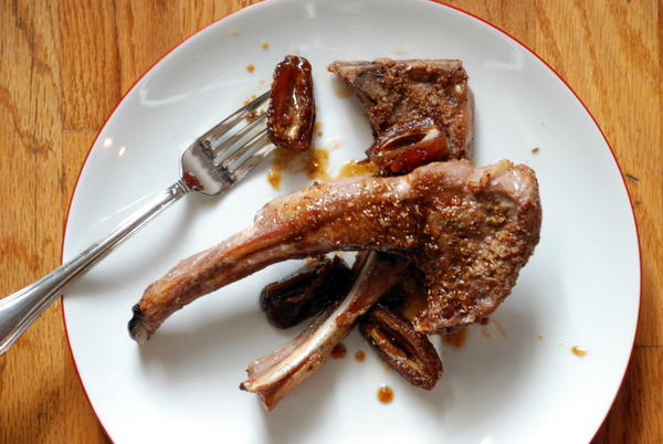 Cumin-Rubbed Lamb Chops with Dates