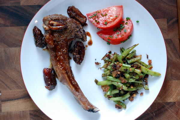Cumin-Rubbed Lamb Chops with Dates